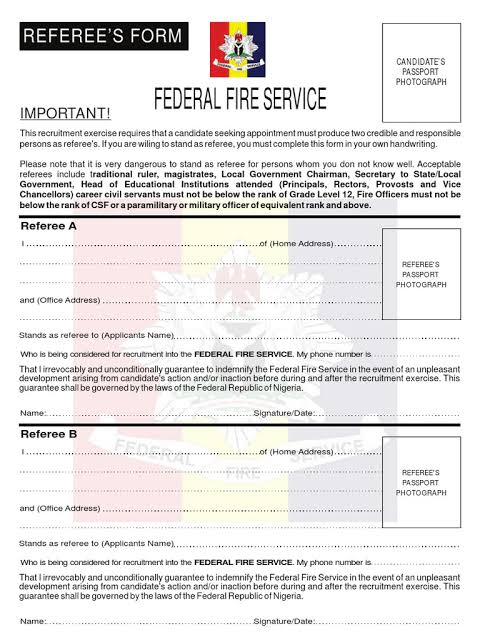 Federal Fire Service Guarantor Form 2025 PDF - Recruitend
